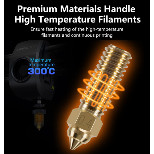 Medeninaste šobe – deli za 3D tiskalnike Creality K1, Volcano ...